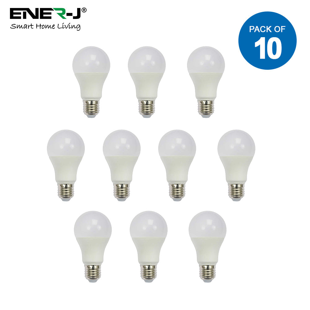 Pack of 10 units, A60 E27 LED Light Bulb, Edison Screw (ES) 10W A60, E – LED Saving Specialist