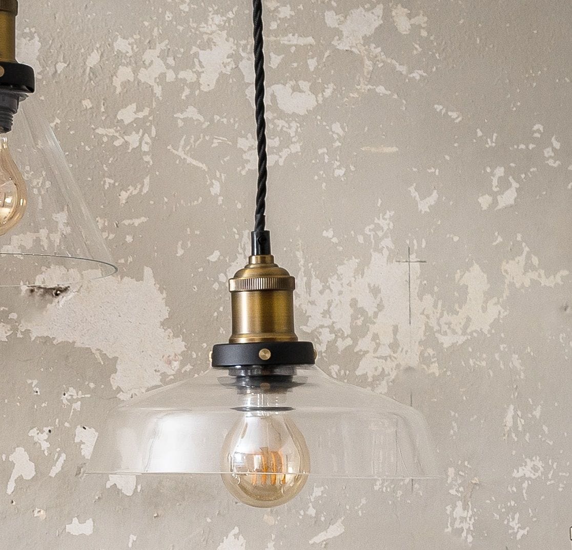 Romilly Step Clear Glass Breakfast Bar Pendant Light – LED Saving ...