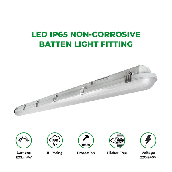 Efficient Led Ip65 Led Non Corrosive Warehouse & Factory Batten Light ...